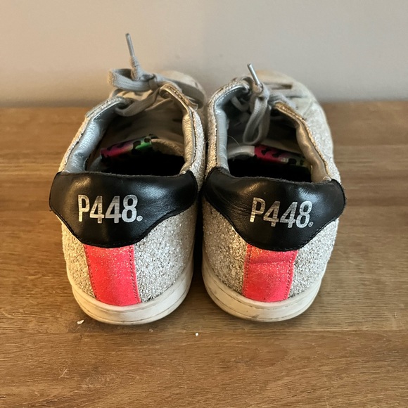 P448 | Shoes | P448 John Glitter Sneakers White | Poshmark